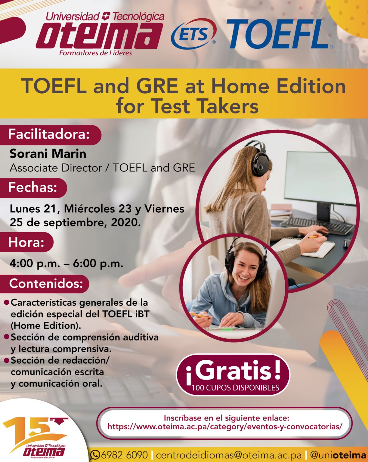 TOEFL and GRE at Home Edition for Test Takers - Universidad Tecnológica ...