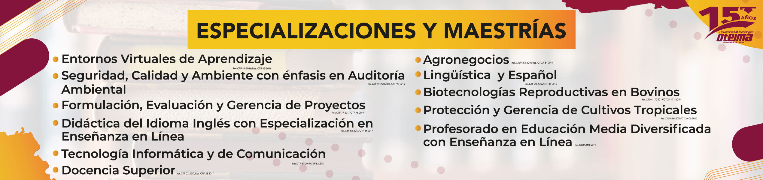 Inicio - Universidad Tecnológica OTEIMA - Formadores de lideres