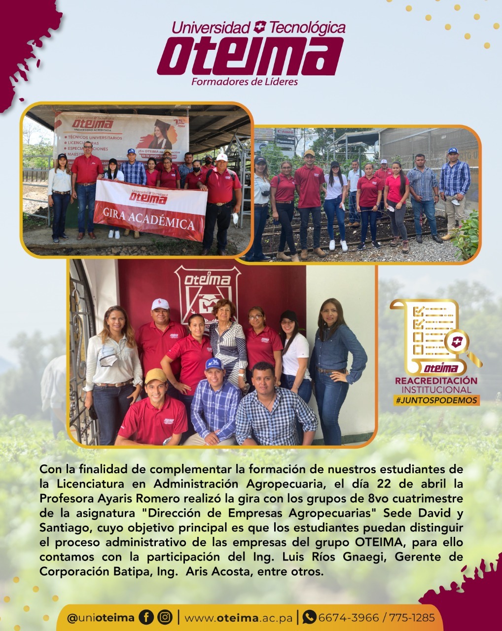 Gira Académica Estudiantes de la Licenciatura en Administración ...